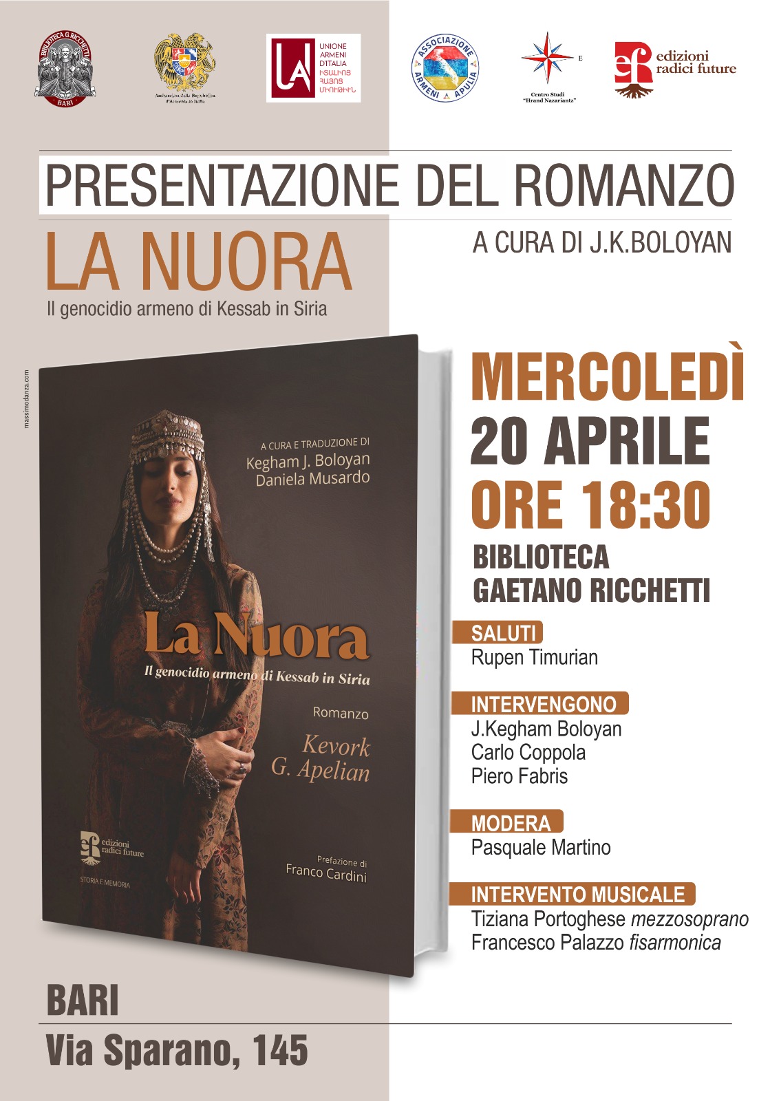 20 aprile 2022, ore 18:30 – “La Nuora” presentazione del romanzo di ...
